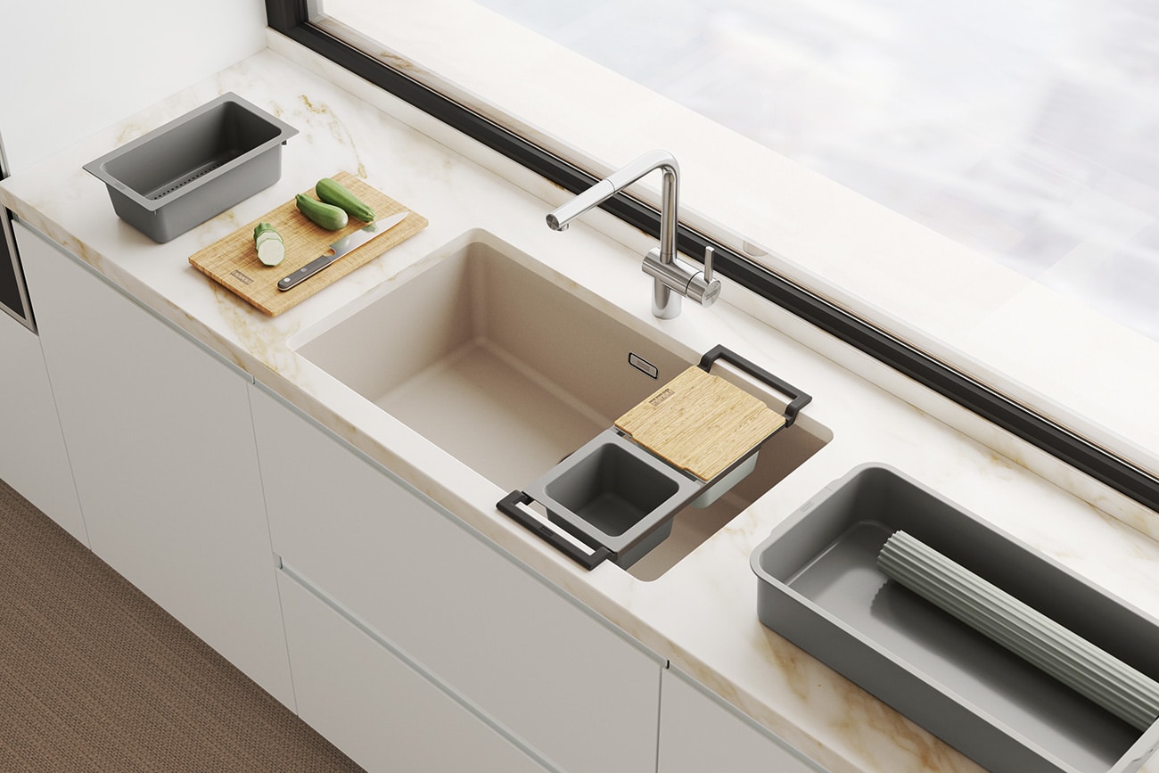Franke Fragranite in nieuwe kleuren: Slate Grey, Oyster en Coffee Cream